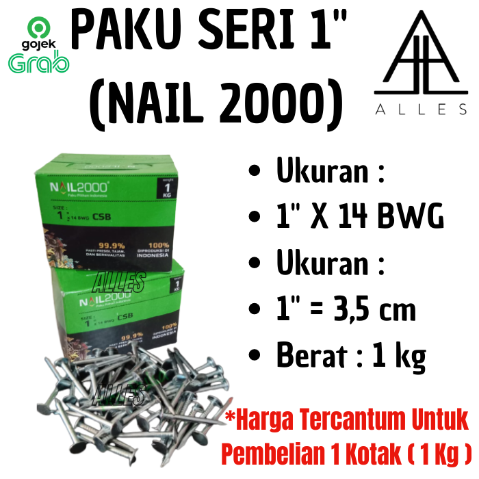 Paku GRC Kecil 1" / Paku Seri Nail 2000 | Lazada Indonesia