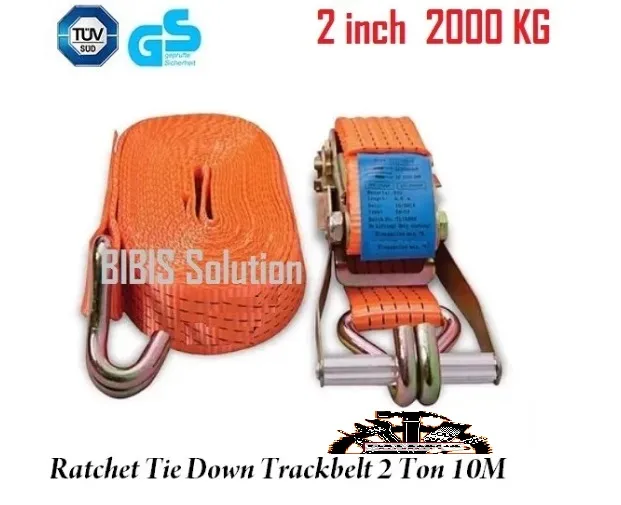 Tali Pengikat Barang Mobil Truk Track belt Rachet Tie Down 2 Ton 10 M ...