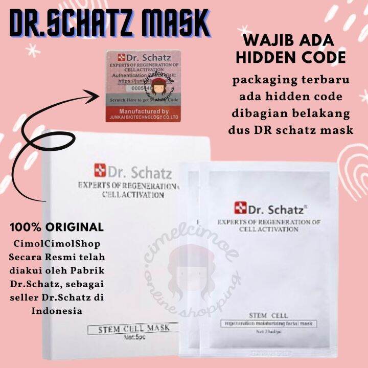 [PROMO SPESIAL] DR SCHATZ MASK 1 BOX isi 5 SACHET STEM CELL MASK MASKER WAJAH 100% ORIGINAL ...