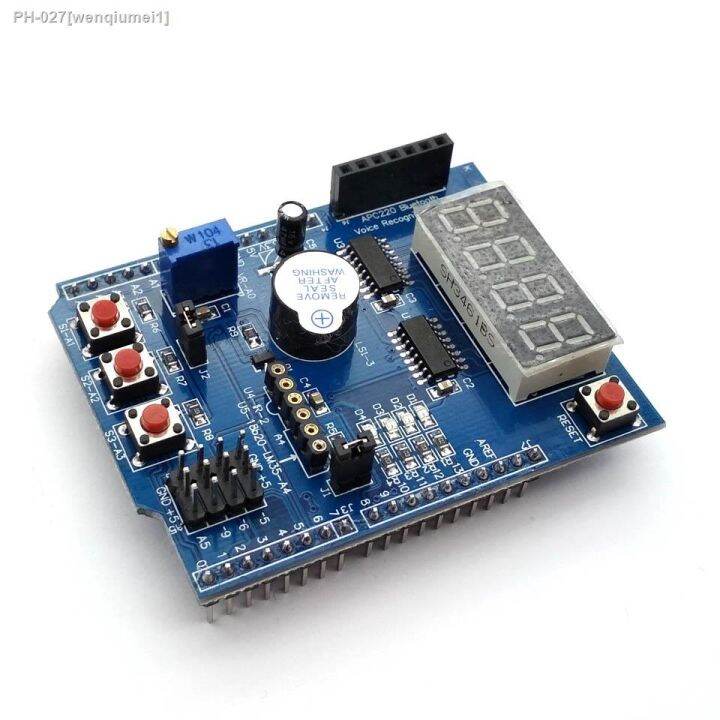 Multi Function Shield With Buzzer LM35 4 Digit Digital LED Expansion Board Module For Arduino ...