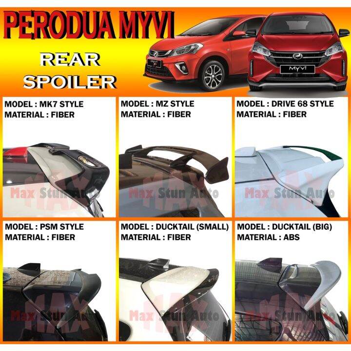 PERODUA MYVI 2018-2022 REAR SPOILER DUCKTAIL (MK7,D68,MZ,PSM,MUGEN,MG2 ...