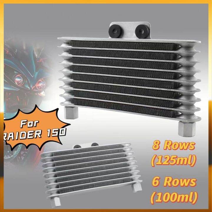 RAIDER 150 Oil Cooler 6 8 Rows Motorcycle Engine Radiator For Dirt Bike ...