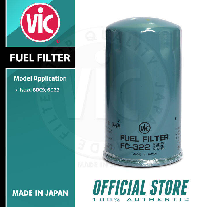 VIC Fuel Filter FC-322 for Isuzu 8DC9, 6D22 | Lazada PH