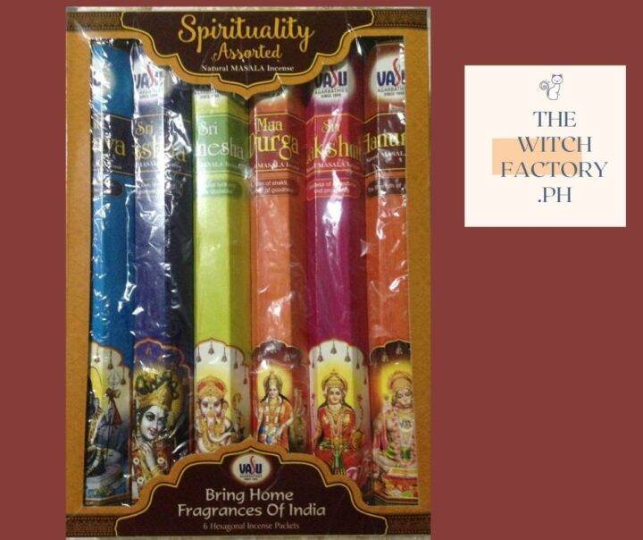 Vasu Spirituality Assorted Incense 6n1 - 6 Powerful Gods From India ...