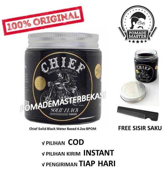 Chief Pomade Solid Black Water Based 4.2oz Ukuran Besar BPOM ORIGINAL ...