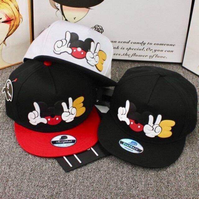 หมวกMlCKEY MOUSE หมวกแก๊ปมิกกี้ Cap หมวกแฟชั่นเกาหลี งานปัก งานป้าย ...