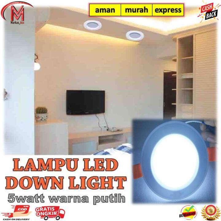 Lampu Downlight LED 5 Watt/ Lampu Plafon/ Lampu Atap | Lazada Indonesia
