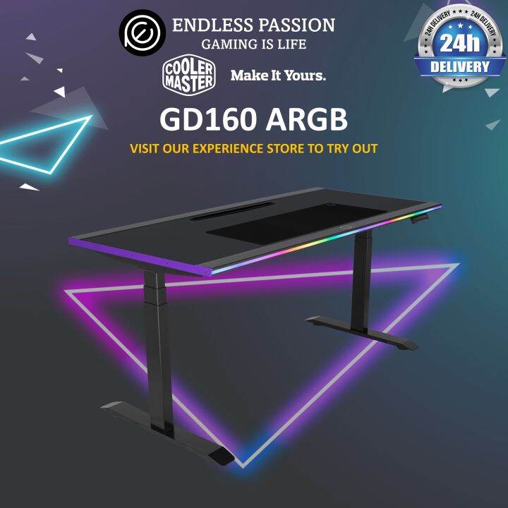 Cooler Master GD160 ARGB PC Gaming Desk with Dual Motor Height ...