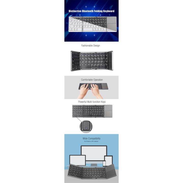Keyboard B033 Ultra Light Mini Portable Keyboard Wireless Bluetooth Charge Folding Keyboard