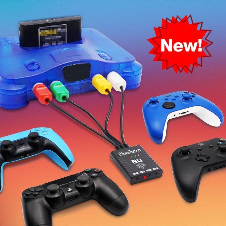 N64 Blueretro Wireless Controllers Adapter 1 To 4 For N64 Nintendo 64 ...