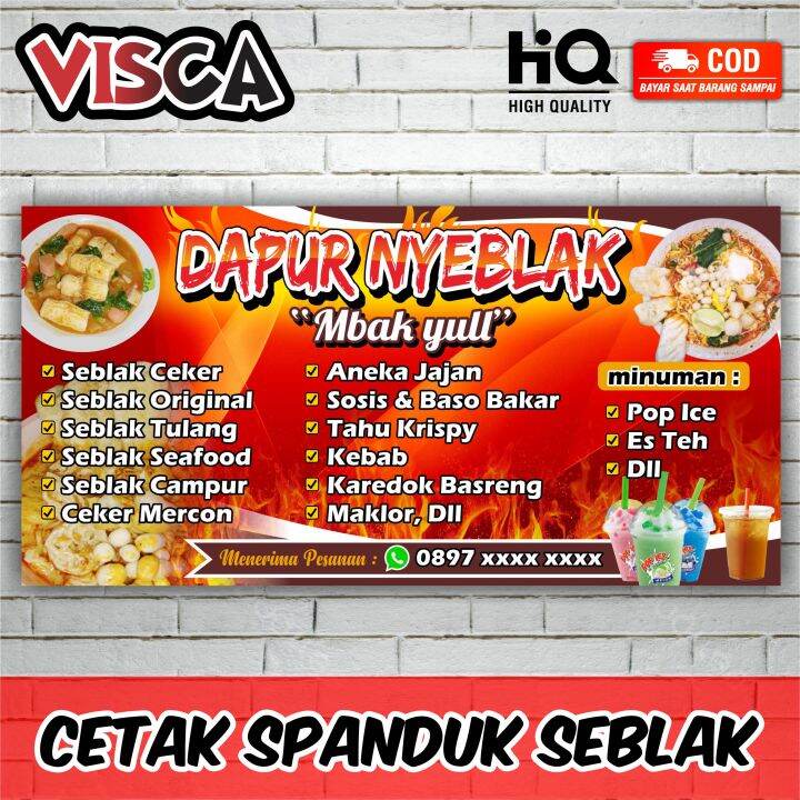 Cetak Spanduk Seblak Banner Viral | Lazada Indonesia