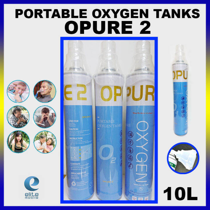 OPURE 2 Portable Oxygen Tanks Inhaler Spray Bottle Aerator Oxygen ...