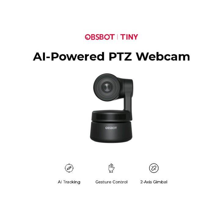 OBSBOT Tiny AI-Powered PTZ live broadcast AI Tracking Webcam , camera ...
