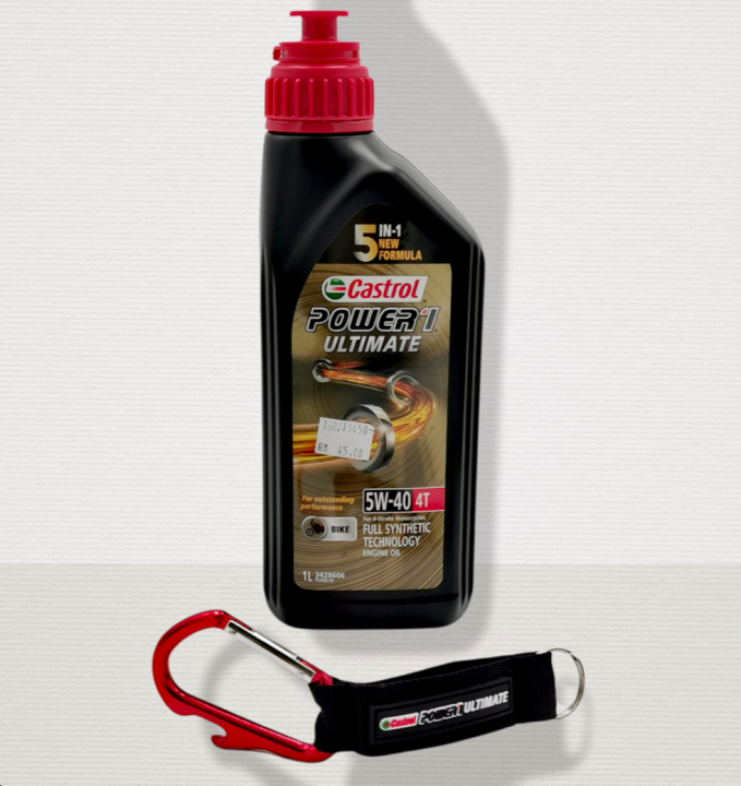 (100% ORIGINAL) CASTROL POWER 1 ULTIMATE 5W - 40 4T ( FULLY SYNTHETIC ...