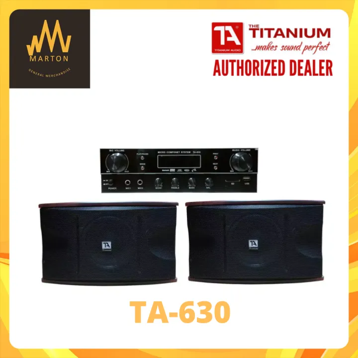 TITANIUM AUDIO TA-630 Micro Component System with FM, USB, SD Port and ...