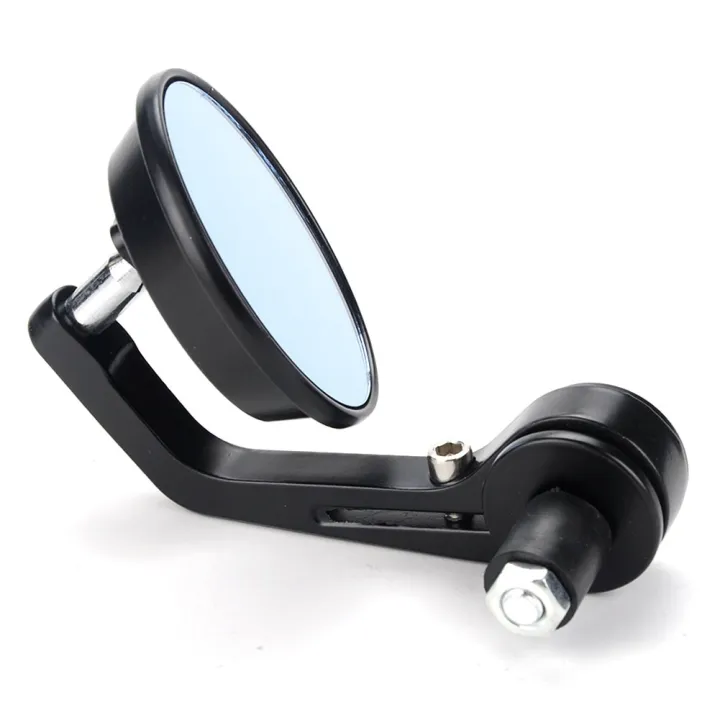 For Right Side Aluminum Round Bar End Side Rear View Mirror Motorcycle ...