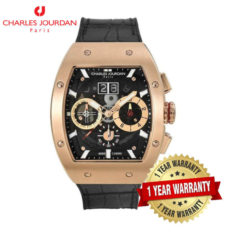 Charles Jourdan CJ1090-1538C Men'S Ludis Chronograph Quartz Black ...
