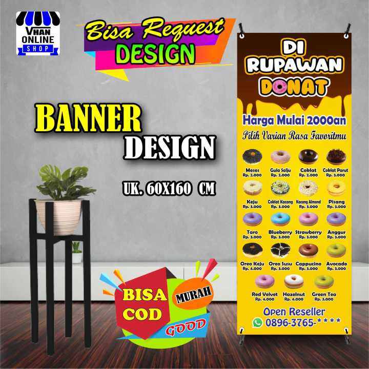 Spanduk Banner Jualan Donat, Kue, Bolu Keren, Murah, Bagus | Lazada ...