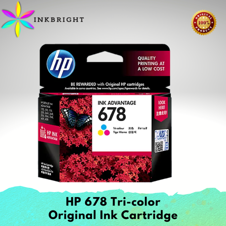 HP 678 Tri-color ORIGINAL Ink Cartridge (678C HP678C) | Lazada PH