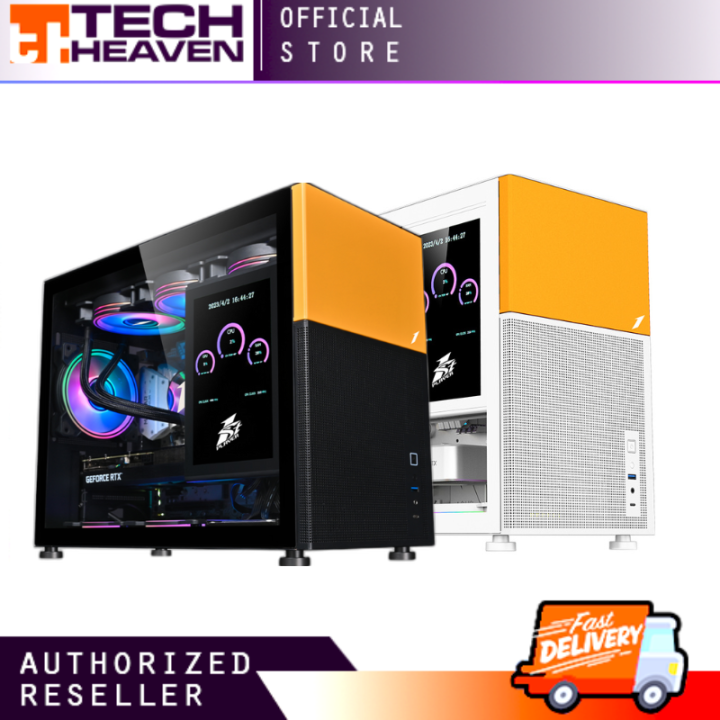 1STPLAYER MIKU MI6-EV MESH GAMING CASE W/ 8" IPS LCD-SCREEN/TG/M-ATX ...