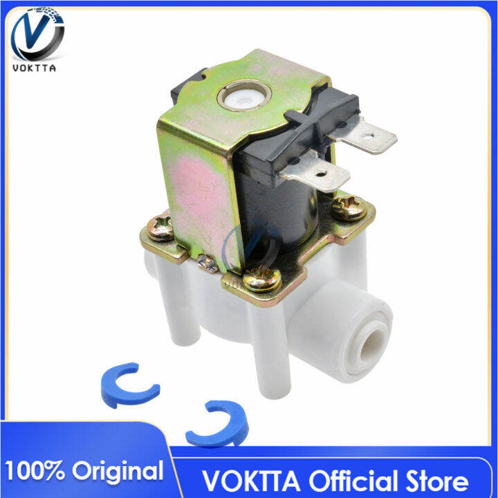 VOKTTA ปกติปิด Solenoid ไฟฟ้า1/4 "DC 12V 24V ช่องทางอากาศเข้า Flow ...