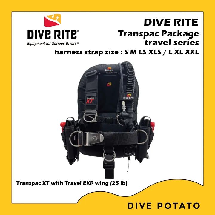 Dive Rite BCD Transpac Package Travel Series BCD สำหรับดำน้ำ Scuba ...