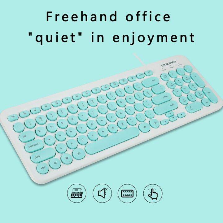 96 Keys D520 Universal Round Key Computer USB Wired Keyboard Mini ...