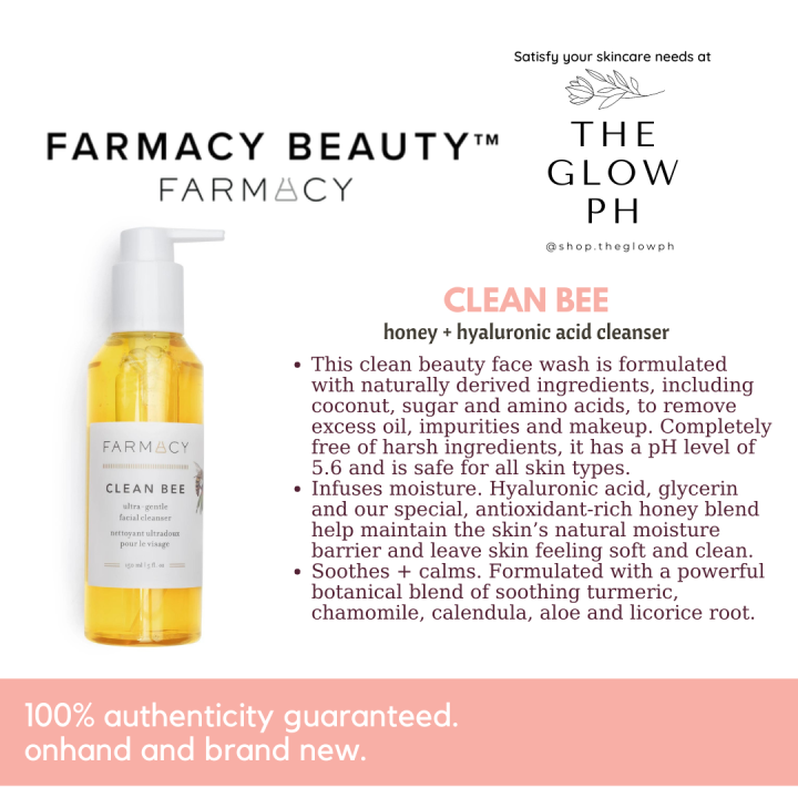 [ONHAND AND AUTHENTIC] FARMACY Clean Bee Ultra Gentle Facial Cleanser ...
