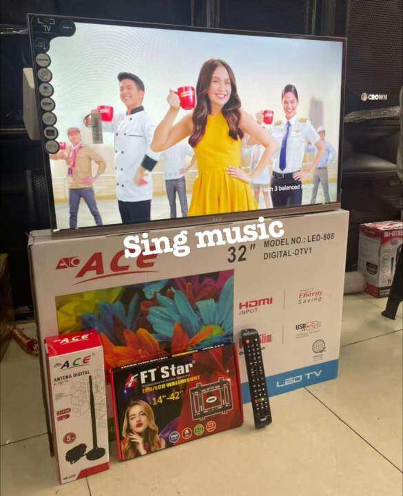 ACE 32" Slim LED TV Black LED-808 DIGITAL dtv | Lazada PH