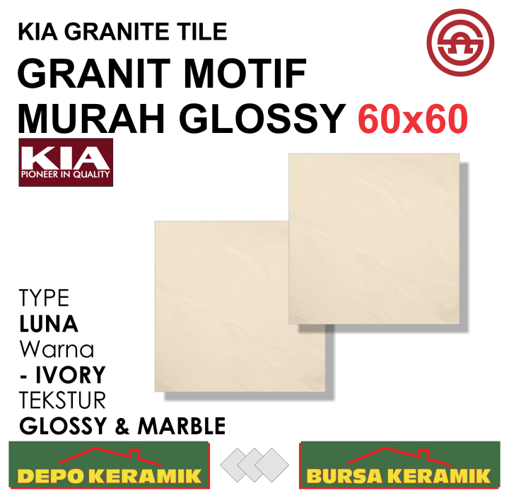 Granit Motif 60x60 LUNA IVORY -KIA- Glossy&Unpolished | Lazada Indonesia