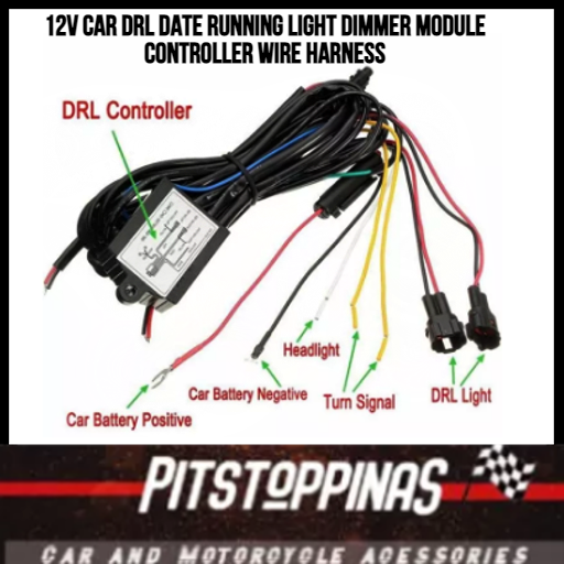 12V Car DRL Date Running Light Dimmer Module Controller Wire Harness ...