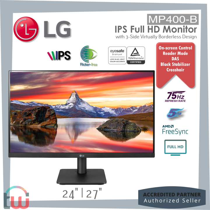 LG IPS Full HD Monitor 3-Side Virtually Borderless Design 24" | 27 ...