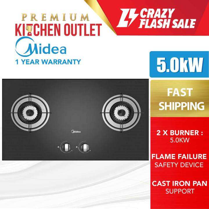 Midea 5.0kW 2 Burner Built-In Gas Hob MGH-76Q60A | Lazada