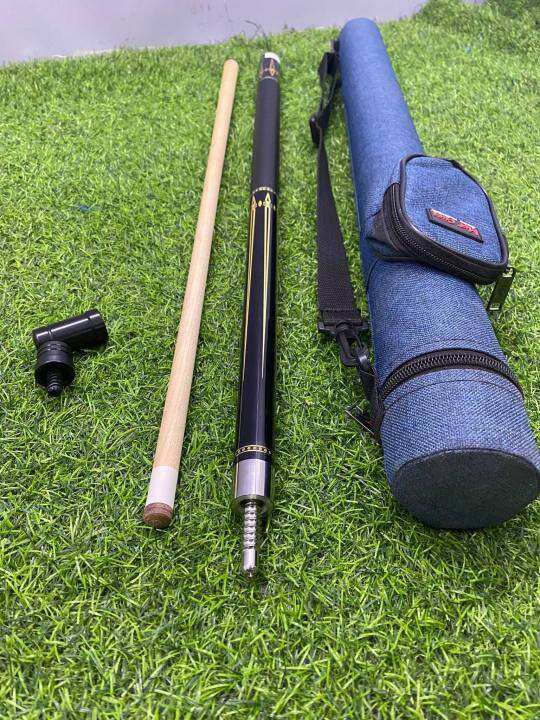 MIT CUES CUE STICK BLACK WITH BLUE 1X2 HARDCASE AND JOINT PROTECTOR ...