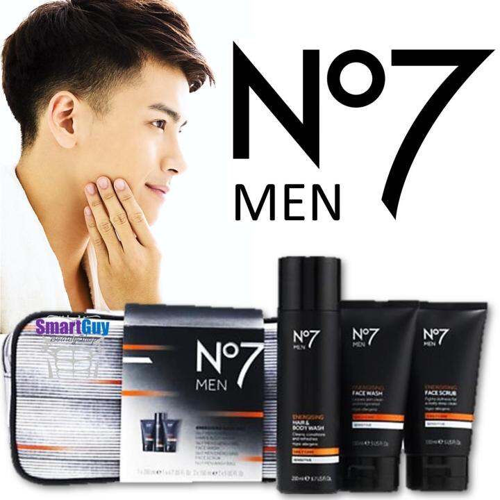 No7 Men Energising Wash Bag ชุดผลิตภัณฑ์ทำความสะอาดและบำรุงผิวหน้าผิว ...