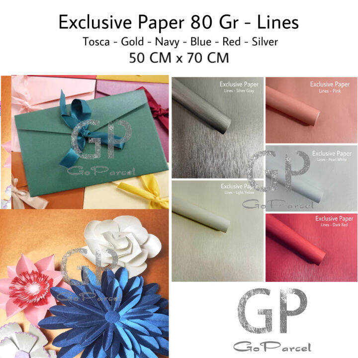 ( 2 Lembar ) KERTAS EXCLUSIVE EMBOSSED 80 GR LINES - KERTAS KADO ...