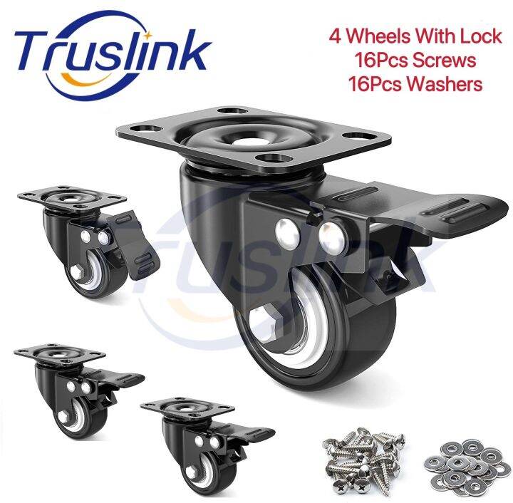 【SG Seller】Truslink 4Pcs 2 Inch Heavy Duty Castor Wheels With Locks ...
