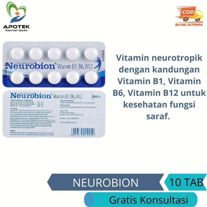 Neurobion 10 Tablet Vitamin Neurotropik Vitamin Saraf | Lazada Indonesia