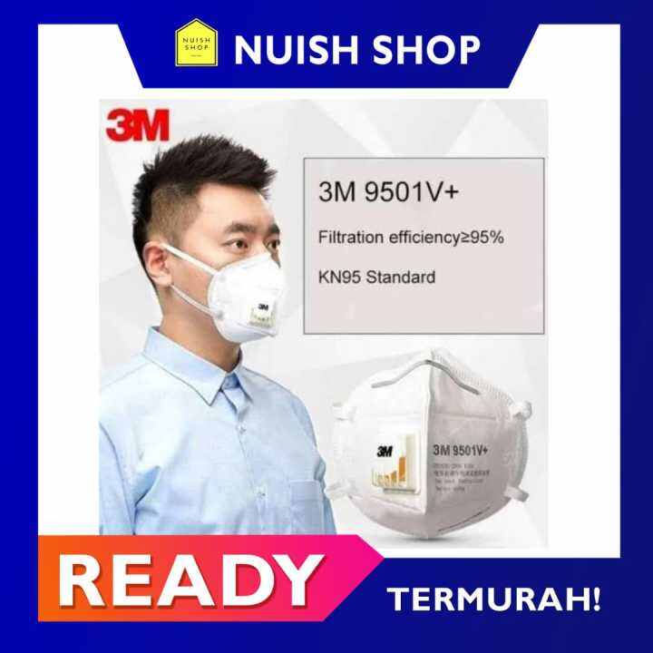[ISI 10 PCS] Masker KN95 N95 3M 9501V+ Earloop Original 100% Earloop ...