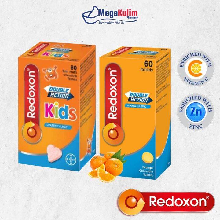 Redoxon Double Action Chewable / Kids Chewable Tablet 60's | Lazada