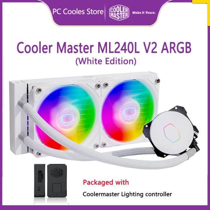 Cooler Master ML240L V2 ARGB White CPU Water Liquid Cooling With ...