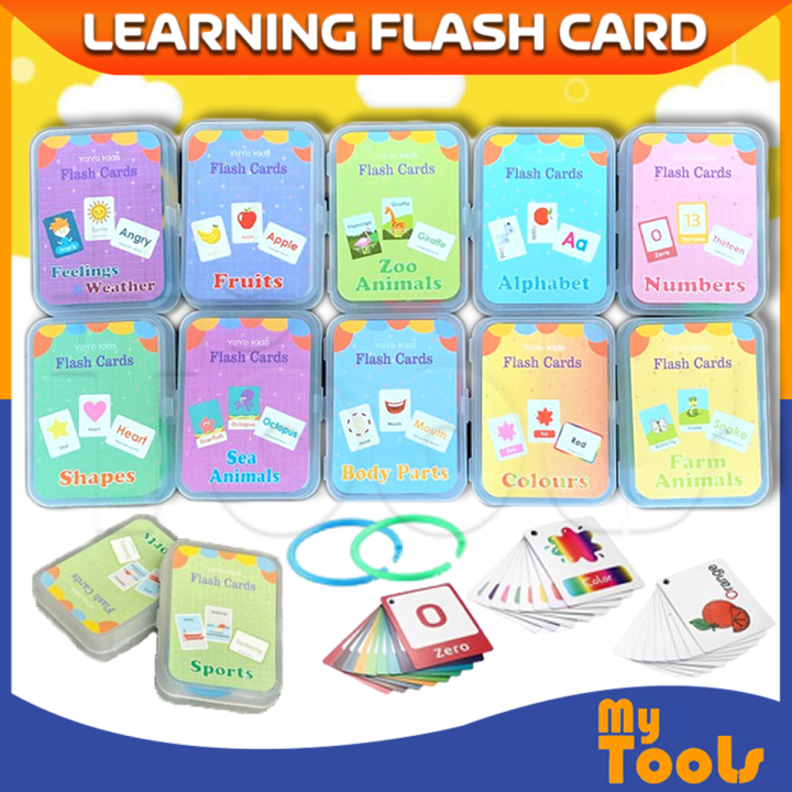 Mytools Early Learning Flash Card Kad Animal Shape Colour Body Number ...