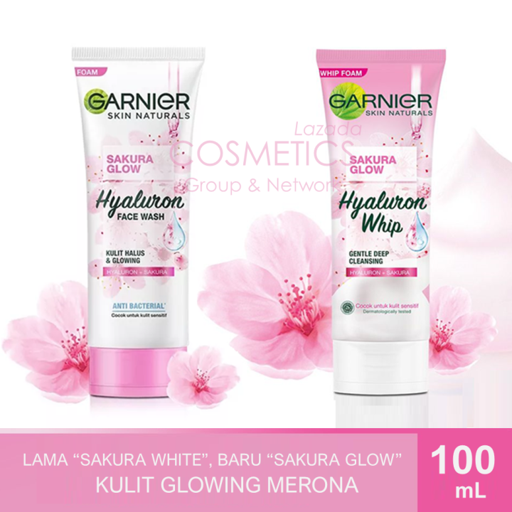 GARNIER Sakura Glow Facial Wash Foam | Whip Foam 100 mL BPOM | Lazada ...