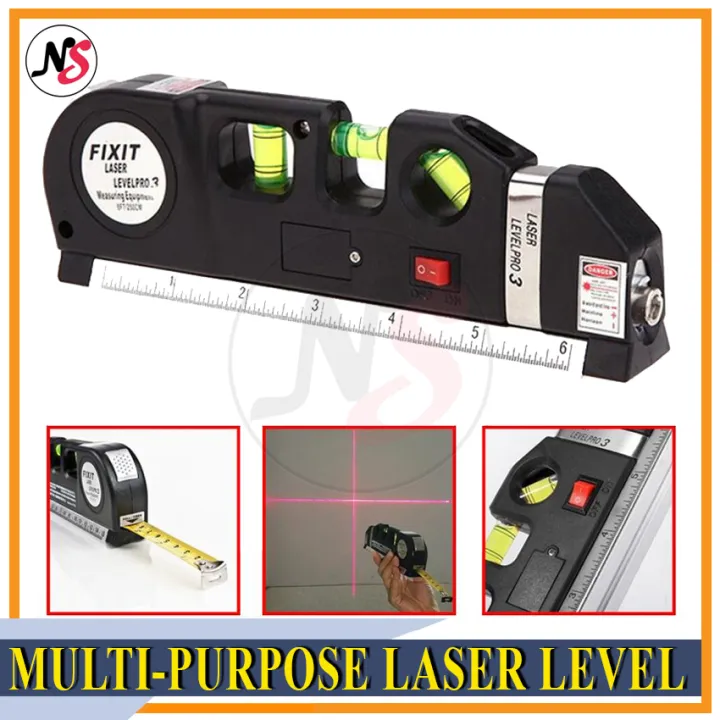Multipurpose Laser Level PR03 Laser Measure Line 8ft Laser Level Measurement Spirit Level Tape ...