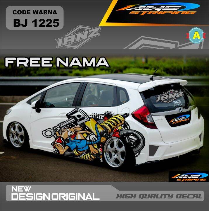 STIKER DECAL NEW DESAIN MOBIL HONDA JAZZ / DECAL STIKER MOBIL AGYA AYLA ...
