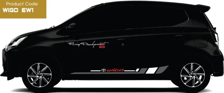 Toyota WIGO Body Side Stripe, Eagle Wings Design Automotive Decal ...