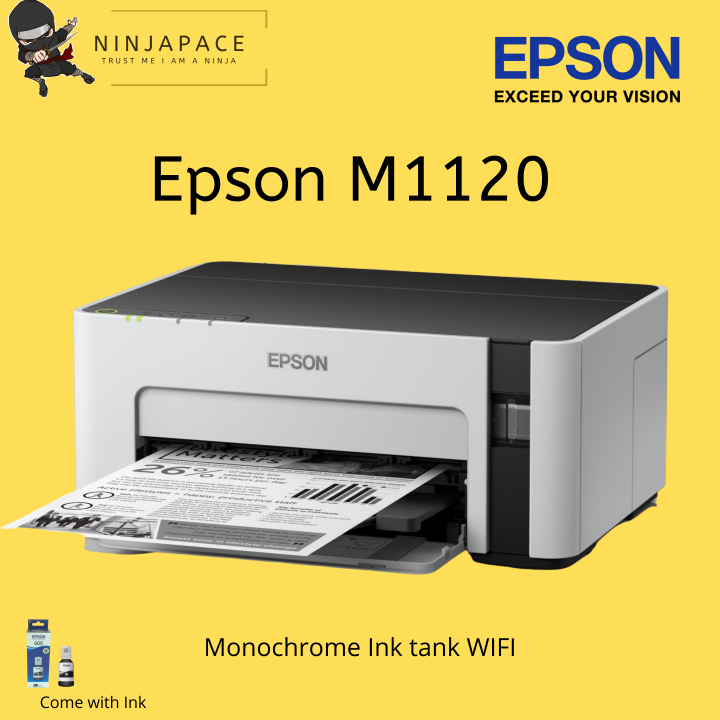 Epson EcoTank Monochrome M1120 Wi-Fi Ink Tank Printer 1120 | Lazada ...