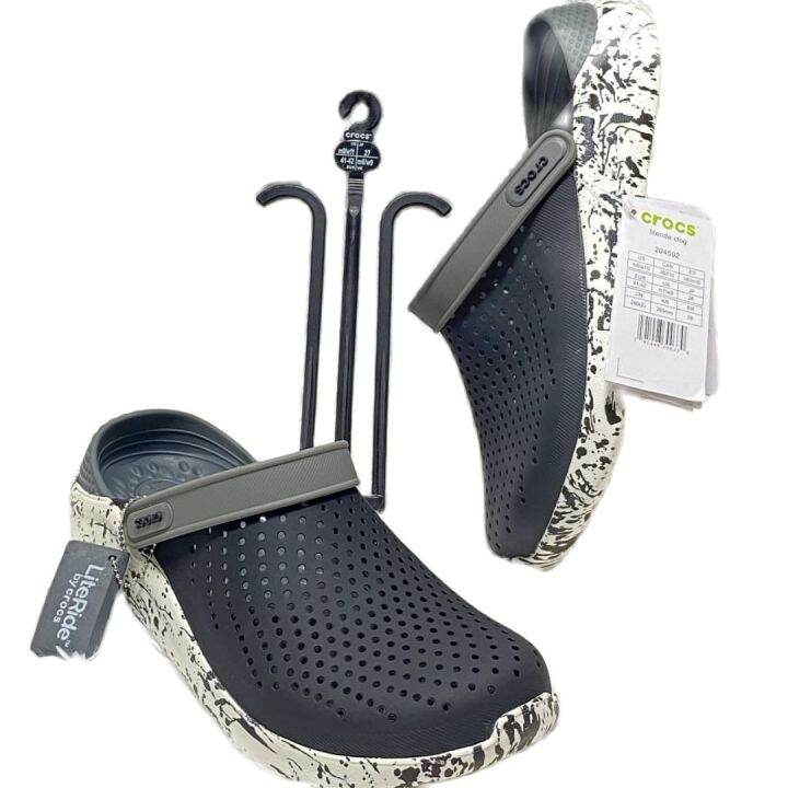 Crocs LiteRide Highlights Colour รองเท้าหัวโต พื้นลาย พื้นนีมใสสบาย จัด ...
