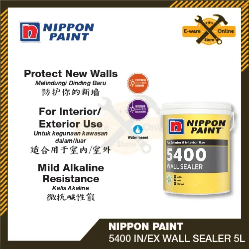 Nippon Paint 5400 5L Wall Sealer for Exterior & Interior Wall Cat ... Nippon Paint 5400 5L Wall Sealer for Exterior & Interior Wall Cat ...