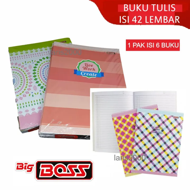 Buku Tulis Boxy / Big Boss Sinar Dunia isi 42 lembar (PER PAK) | Lazada ...